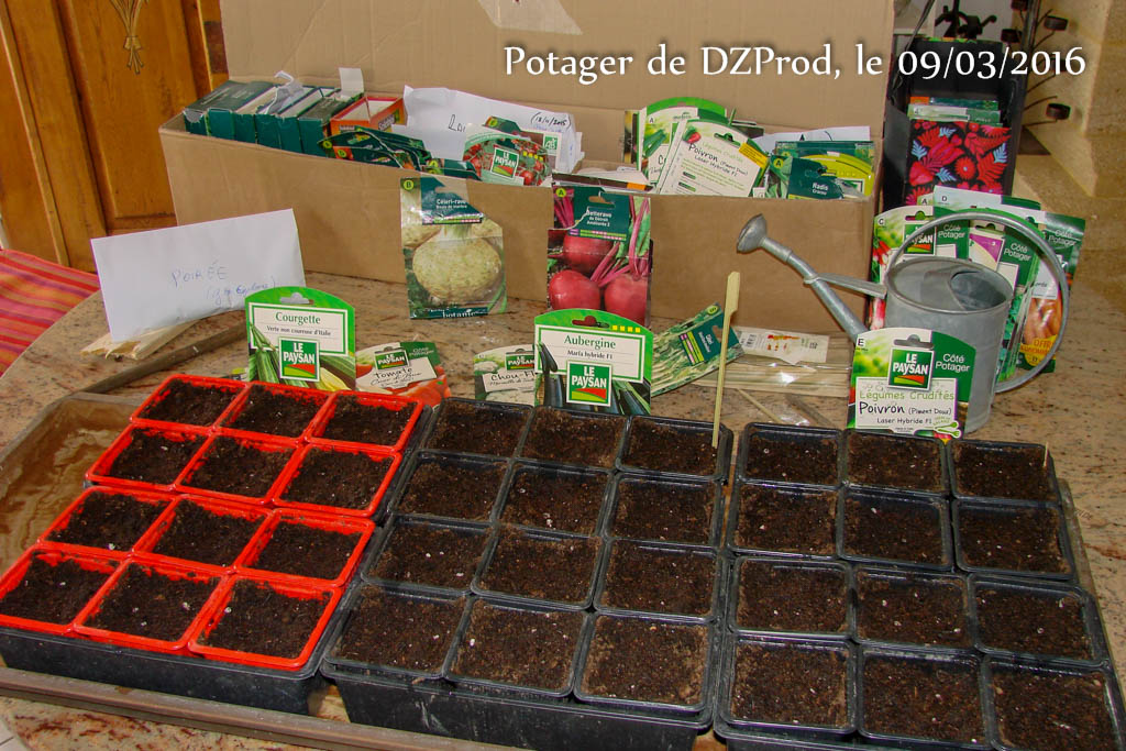 Préparation des godets de semis 2016 - Les jardins de DZprod